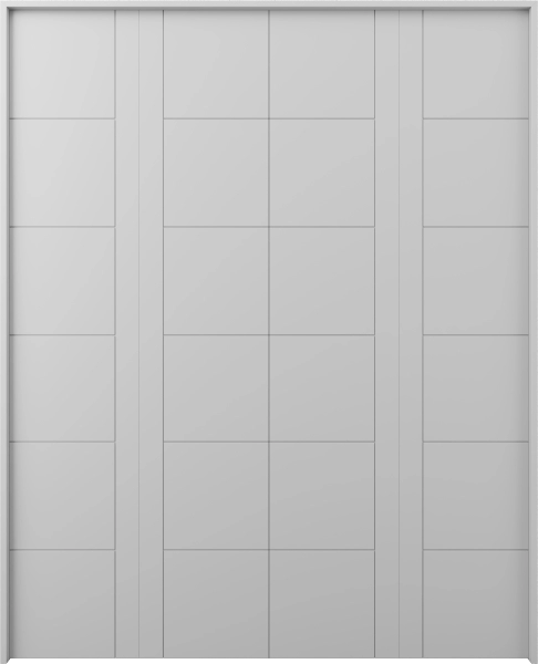 Double Bifold Door Manhattan Swank Chelsea - Solid Core 1-3/8" - Primed ...