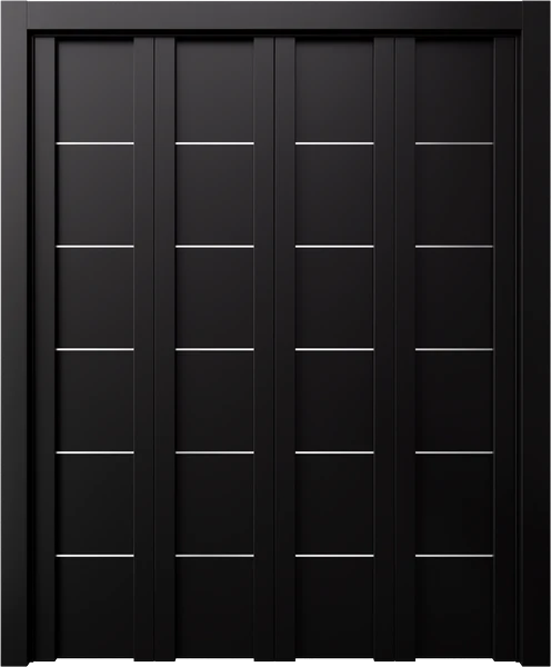 Double Bifold Door Moderna Infinity - Black: Premium Quality | Almes Doors