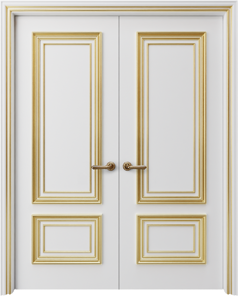 Double Swing Door Palladio Due Solid - White Gold Patina: Premium ...
