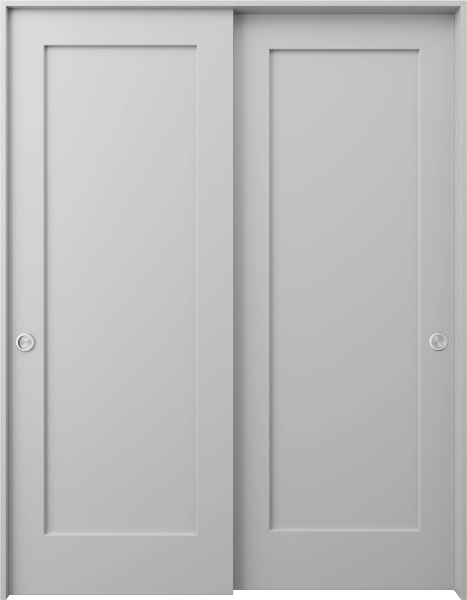 Bypass Door Shaker Style 1 Panel - Stile & Rail 1-3/4" - Primed ...