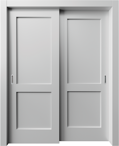 Bypass Door Shaker Style Craftsman 2 Panel - Primed: Premium Quality ...