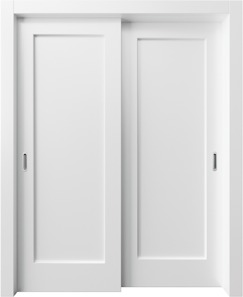 Bypass Door Shaker Style Craftsman 1 Panel - White: Premium Quality ...