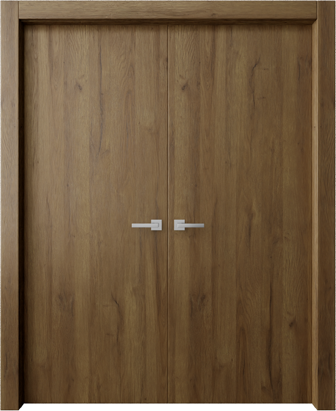 Double Swing Door Uno 1 - Oak Vertical Textured: Premium Quality ...