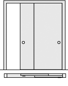 Bypass Door Shaker Style Craftsman 2 Panel - White: Premium Quality ...